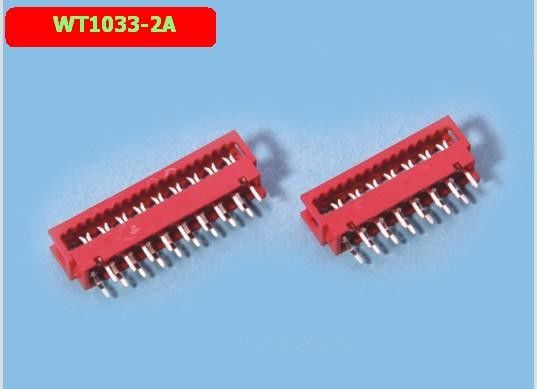 WT1033-2A IC Socket Connector Red Single Row Idc Connector Wire End ...