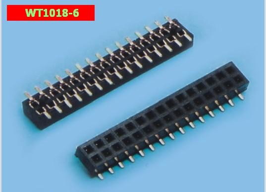 WT1018-6 1.0mm Single Row Pin Header / Idc Female Connector SGS RoHS ...
